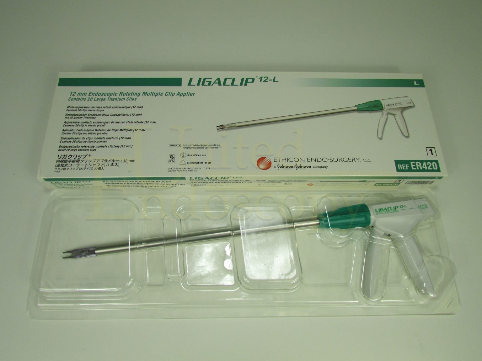 Ethicon 12mm Endoscopic Rotating Multiple Clip Applier | United Endoscopy