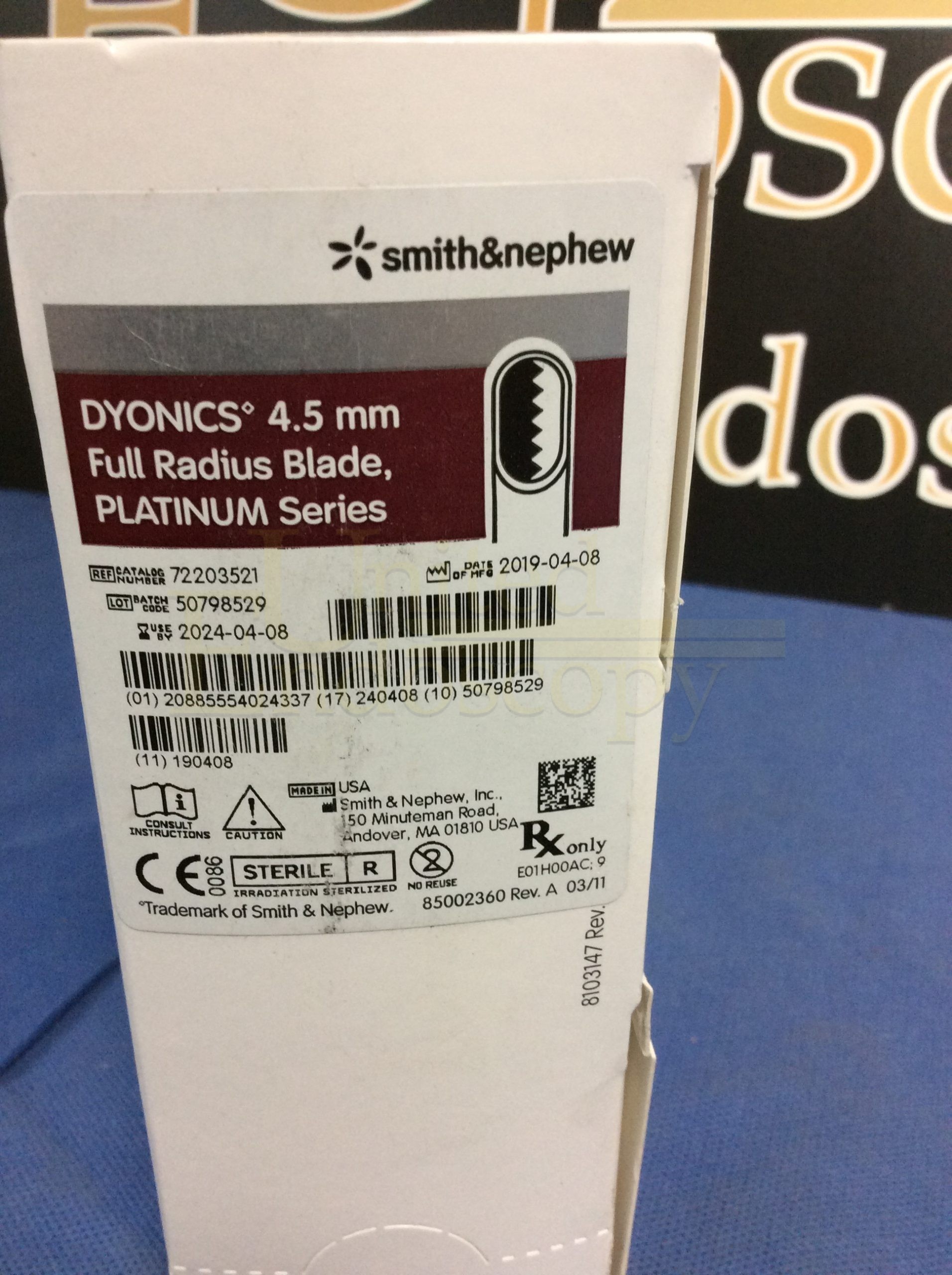 Dyonics 4.5 mm Full Radius Blade, Platinum Series ( 6 Blades in Box ...